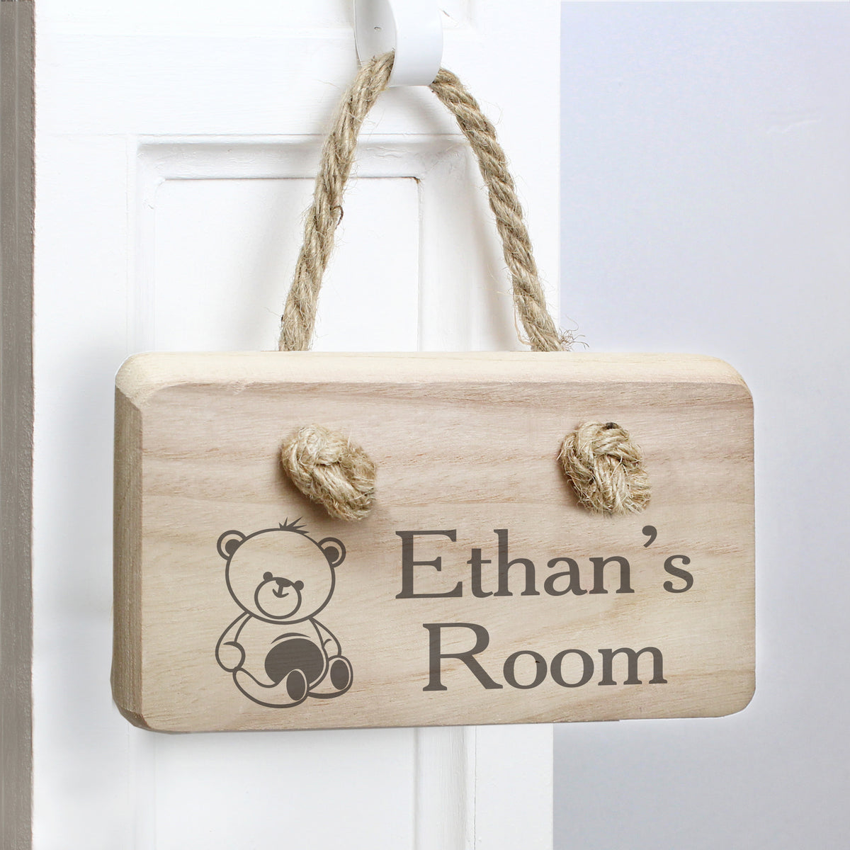 Personalised Teddy Wooden Sign – Little Gem Moments